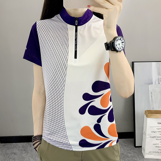Outdoor quick-drying clothing women's short-sleeved T-shirt sweat ...