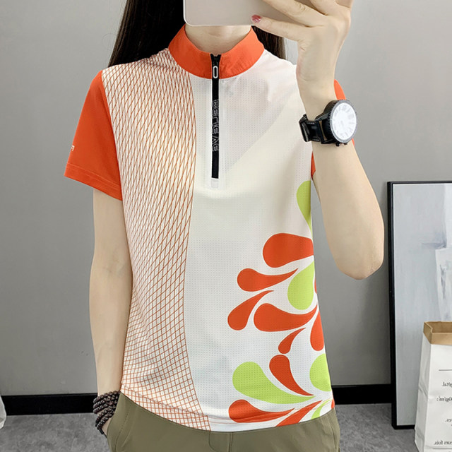 Outdoor quick-drying clothing women's short-sleeved T-shirt sweat ...