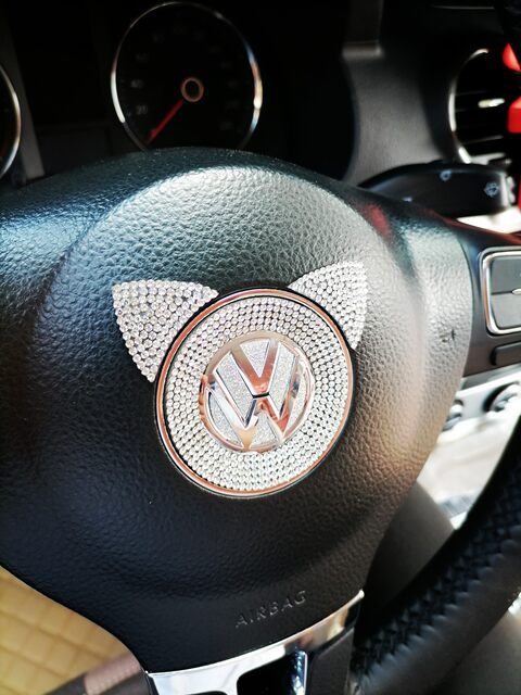 Volkswagen steering wheel car logo sticker decoration modification 13 ...