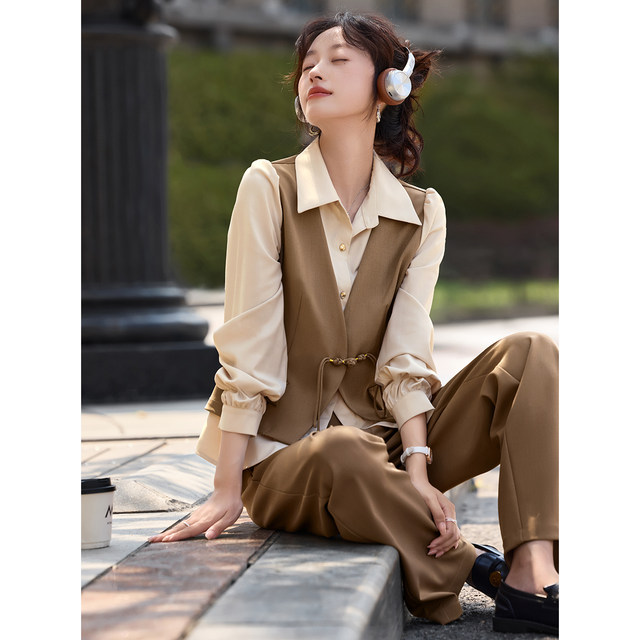 Mohan Yimei's new Chinese-style vest and wide-leg pants two-piece set ...