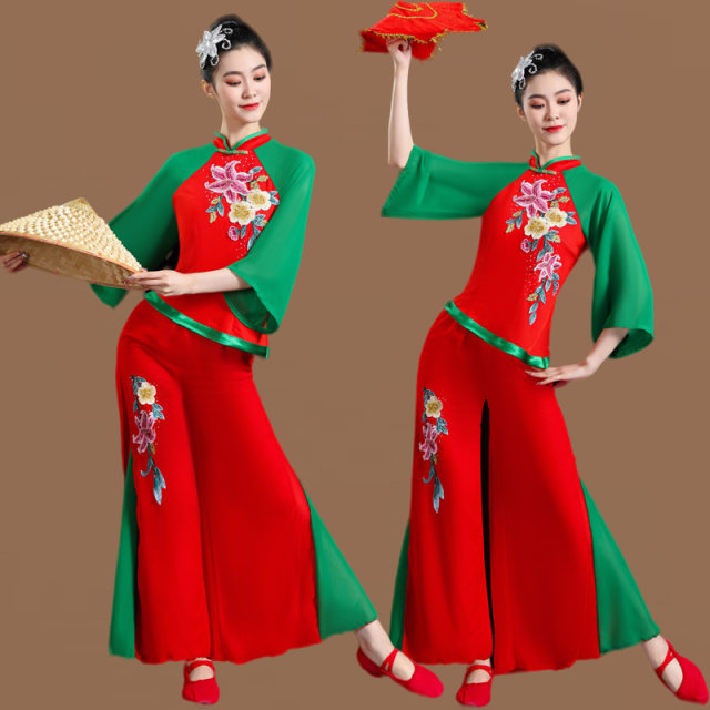 New square dance costumes, classical fan dance, yangko lantern costumes ...