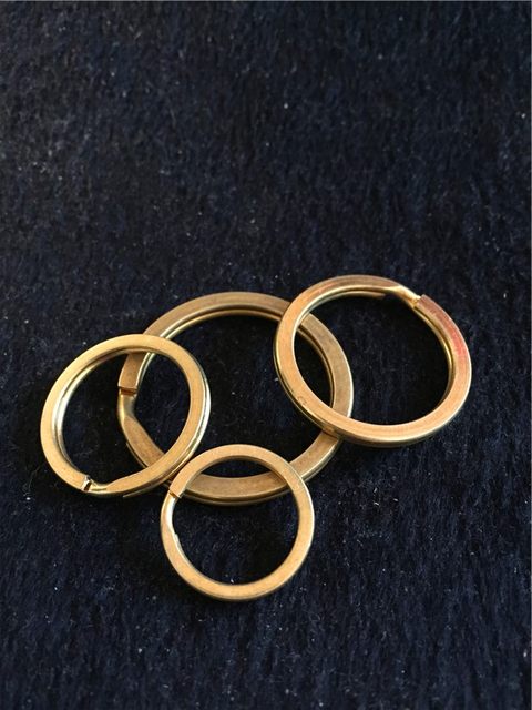 Pure copper flat key ring brass key ring key chain accessories car ...