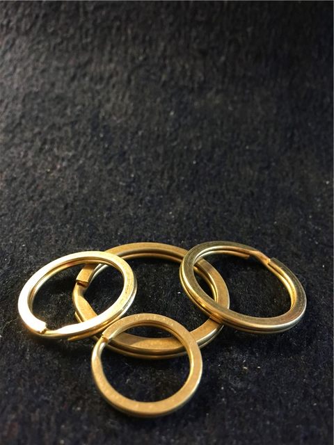 Pure copper flat key ring brass key ring key chain accessories car ...