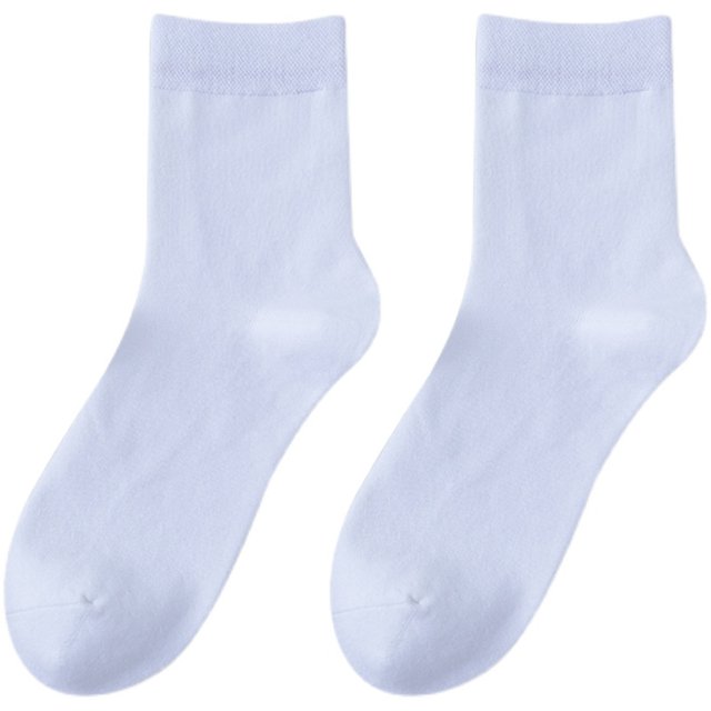 Pure white socks for women and men in spring and autumn, pure cotton ...