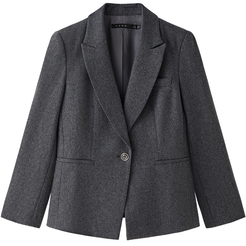 LANDI Blue Land Dark Gray Wool waist Turbal Tong Tong suit Jacket ...