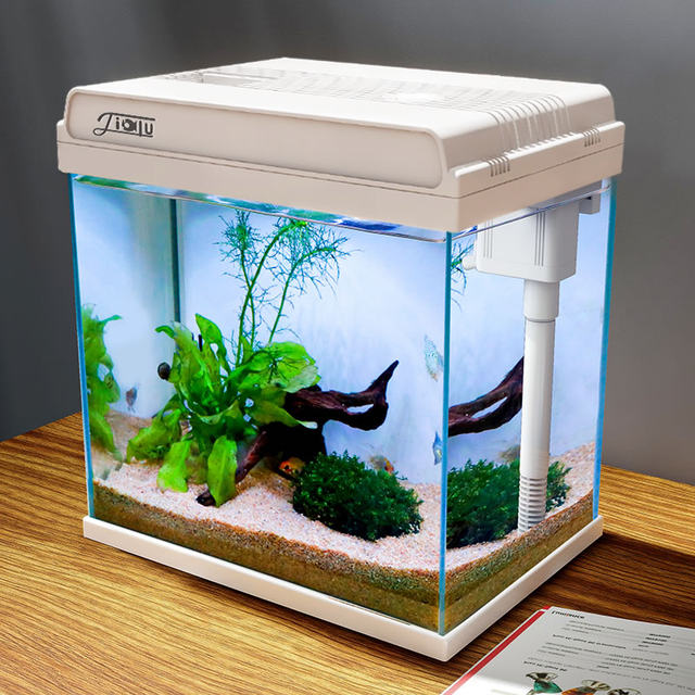 Jialu ultra-white fish tank self-circulating living room small desktop ...