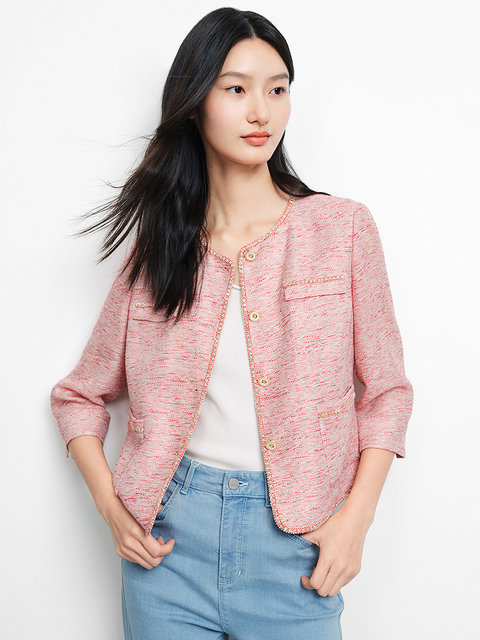 Elsewhere【Same Style as in Shopping Malls】Fashionable Thin Short Jacket ...