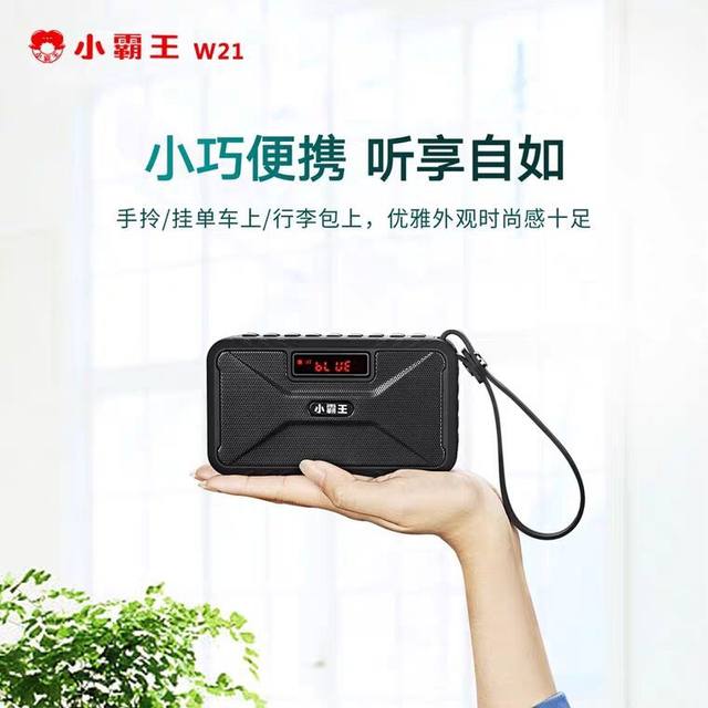 Subor/小巴王W21 high volume plug-in card Bluetooth smart speaker outdoor subwoofer small mini radio