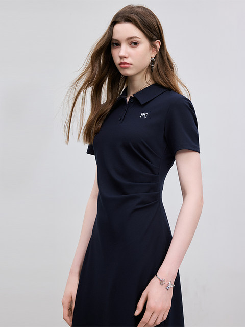 POLO dress for women casual temperament KBNE 2025 summer new style waist-hugging small commuter ...