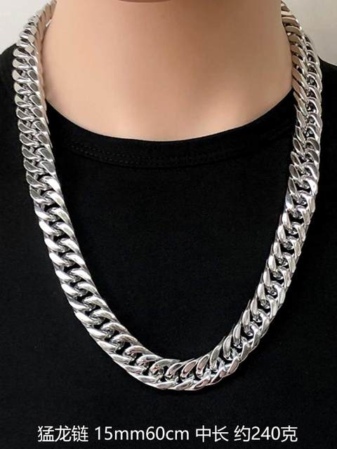 Ultra -thick platinum male neck chain domineering national tide 20mm ...