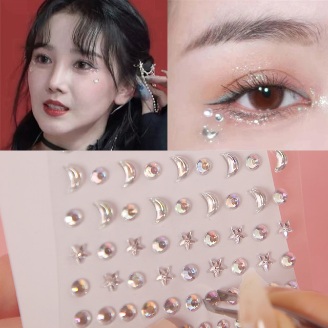 Diamond face eye makeup tear bright diamond face jewelry face stickers ...