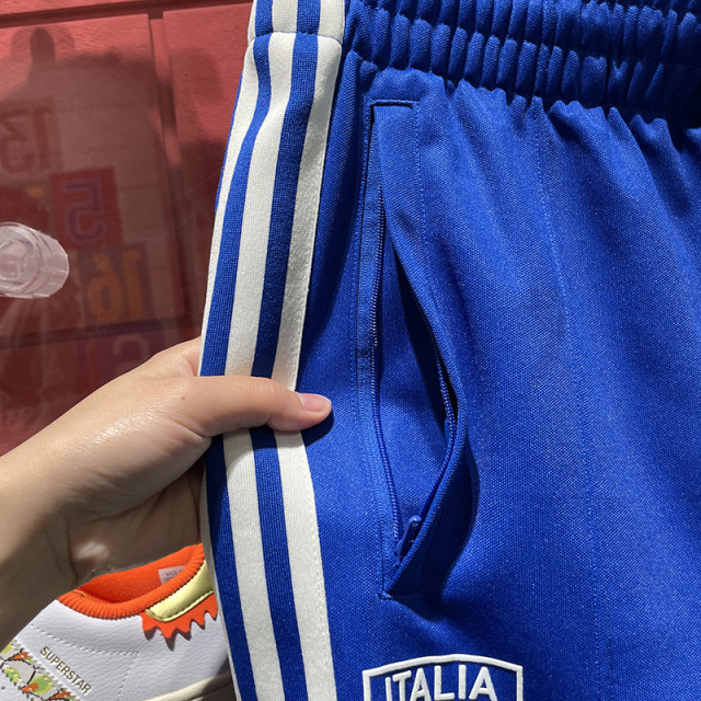 Adidas Sanye Men's Pants 2024 Spring Italian Team Football Casual Slim ...