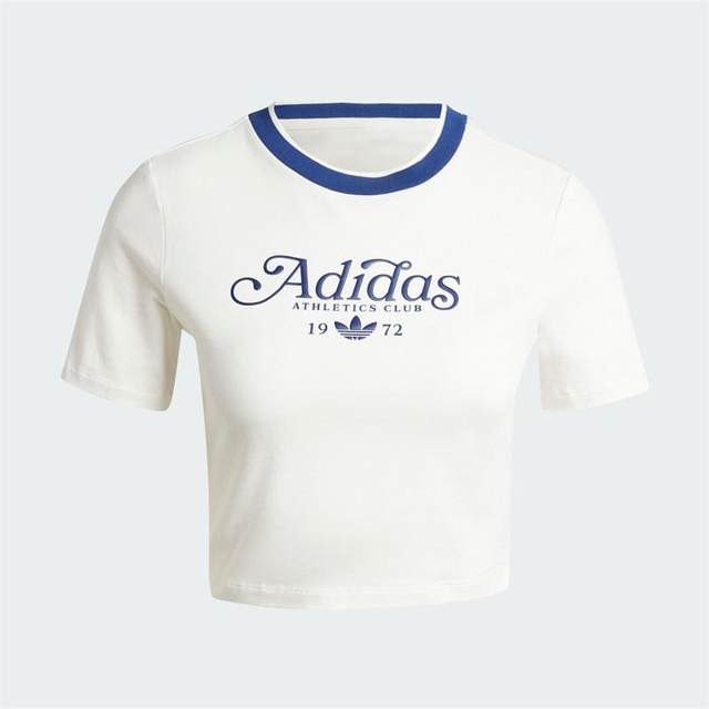 Adidas Clover 2024 new women's fashion short versatile round neck ...