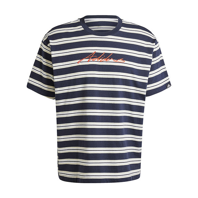 Adidas Men's 2024 Summer Letter Striped Cotton Sports Casual Short ...