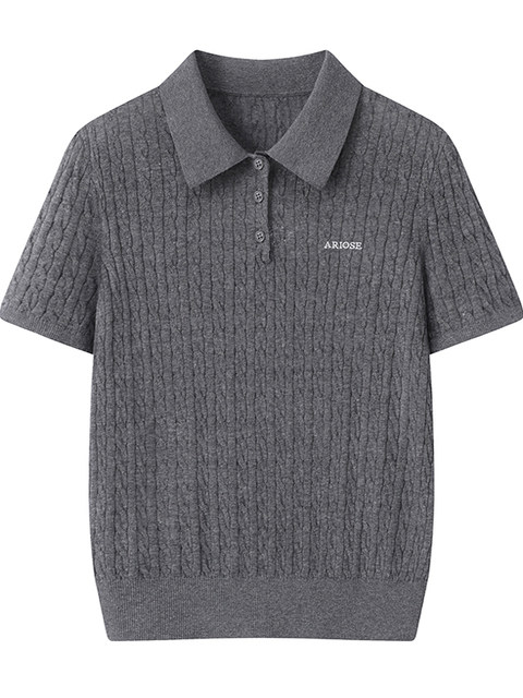 Enos official flagship store 2025 summer new fashion lapel short ...