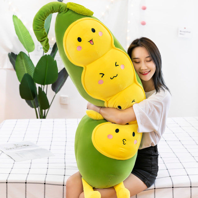 Creative Pea pod doll plush toy cloth doll to sleep with you pillow gift children's birthday ...