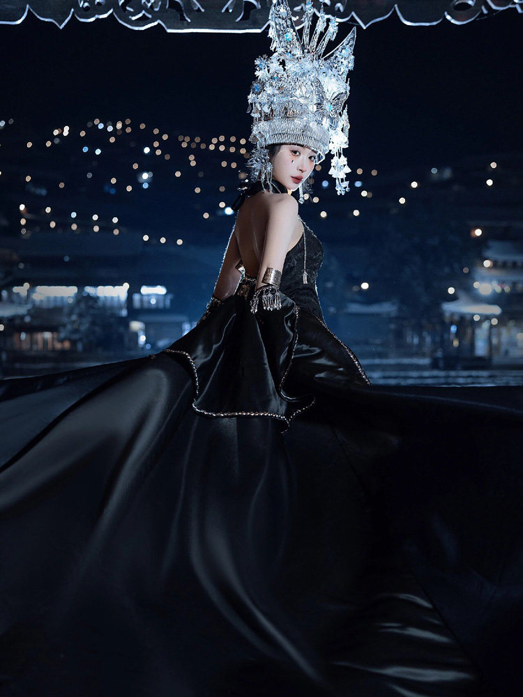 Original high -end Miao clothing female Miao family costume stage ...