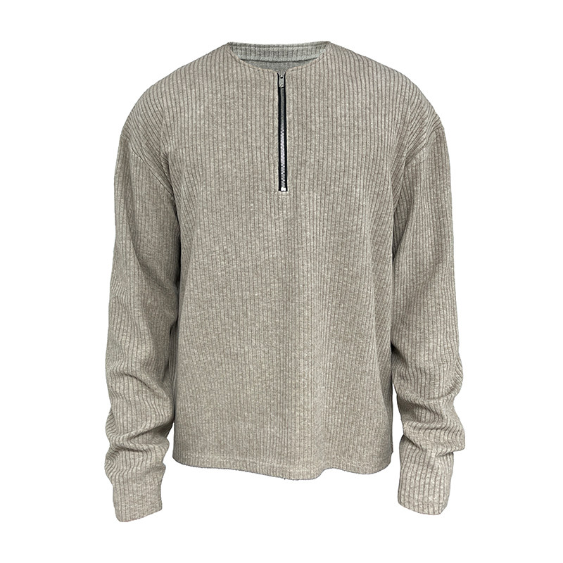 JCAESARHALF-ZIPPERSLEEVE cashmere half-zip long-sleeved Excella zipper sweater