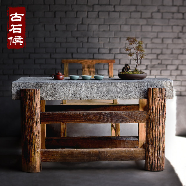 Rectangular stone table coffee table garden natural old stone table ...