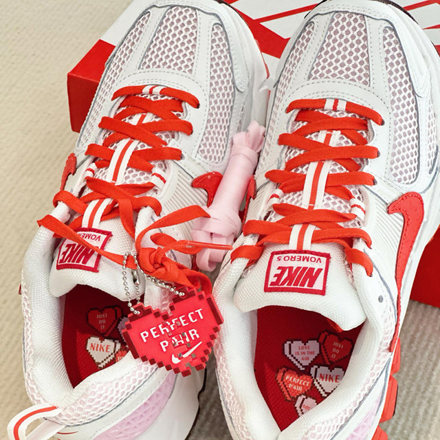 Nike women's shoes 2025 spring VOMERO 5 Valentine's Day limited retro ...