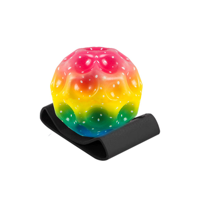 Moon stone wrist bouncy ball children's rope toy bouncing ball rebound ...