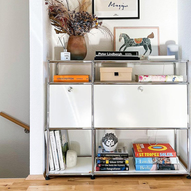 Middle -aged USM Stainless Steel Counter Cabinet Living Room Module ...