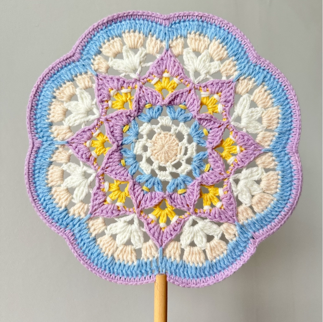 Wool crochet ancient-style round fan DIY material package hand-knitted ...
