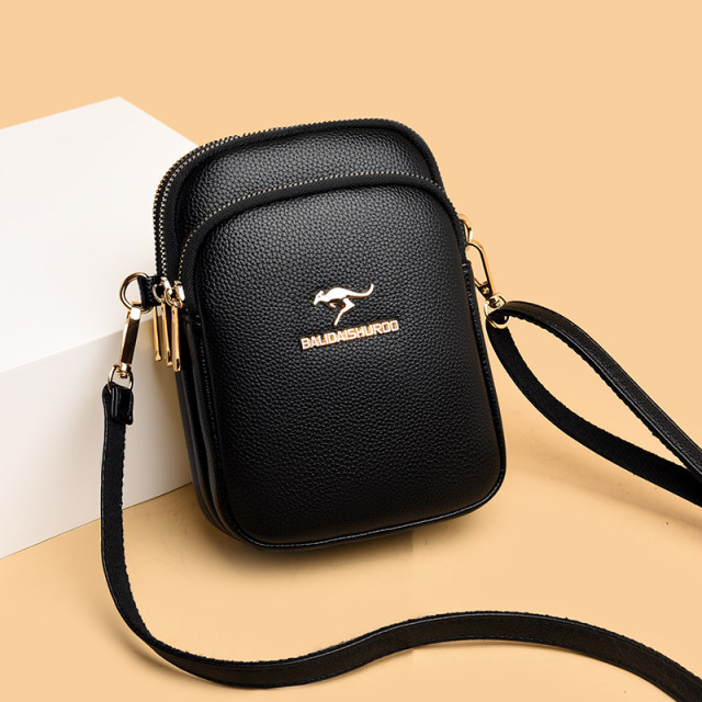 Brand soft leather women's bag 2024 new style genuine leather mobile ...