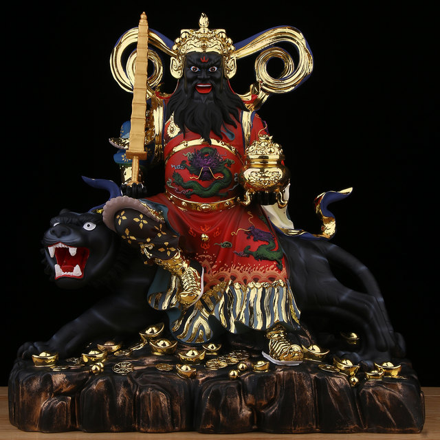 Wu Caishen Zhao Gongming God Statue Buddhist Hall Living Room Office ...