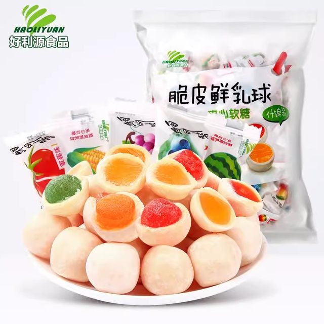 Hao Liyuan Crispy Fresh Milk Balls Fruit Conspication Flequania Wedding ...