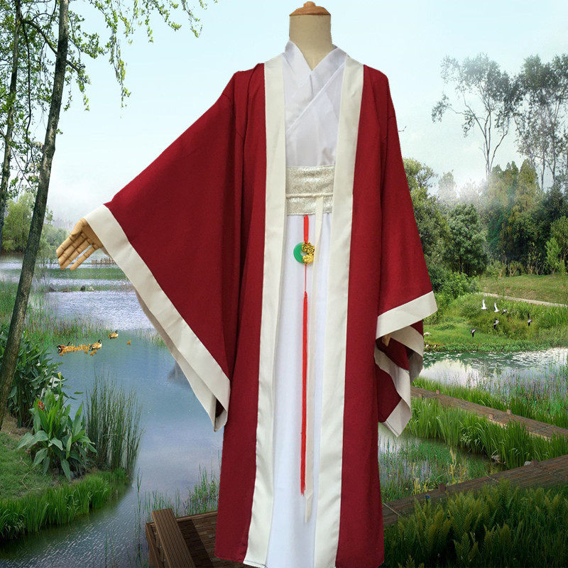 Feng ge luan dance Men's Hanfu - White Velveteen Robe - Elegant Ancient ...