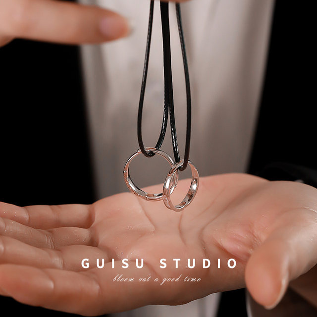 GUISU Guisu Xiaoquxing Niche Design Couple Ring High-end Men's and ...