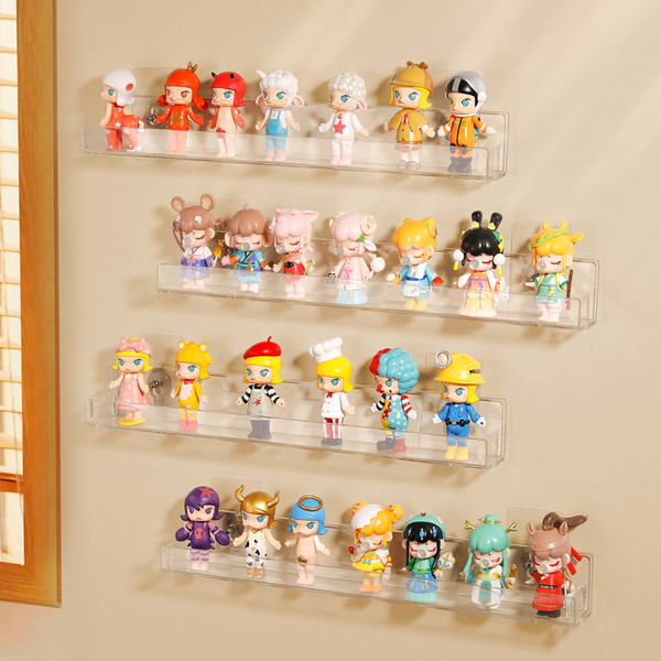 Wall-mounted blind box storage display rack without punching holes | Ma ...