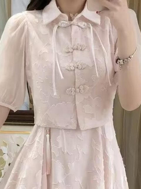 2023 autumn national atmosphere Gentle Chinese retro strap top high ...