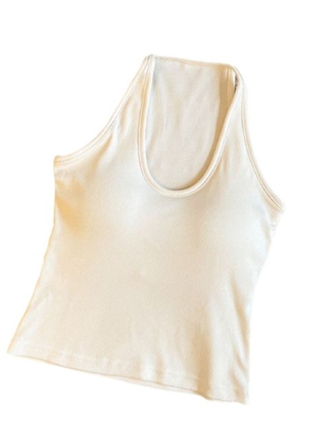 Black hanging neck crane vest Female summer wears 2024 new slim inside with short sleeveless ...