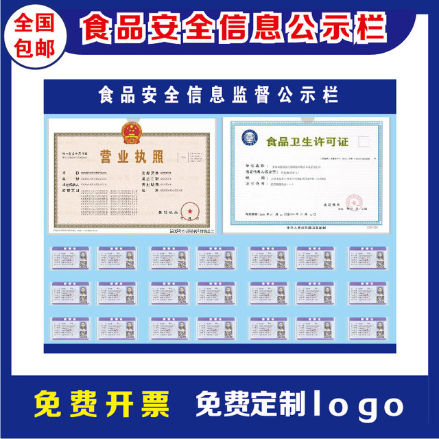 Business license box license health certificate bulletin board ...