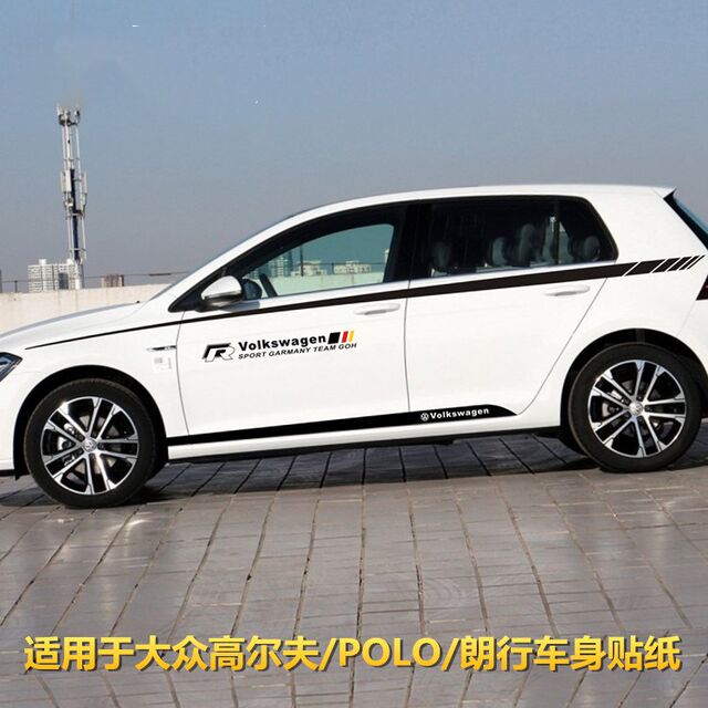 Volkswagen Golf 7 car stickers GOLF6 POLO modified body waistline ...