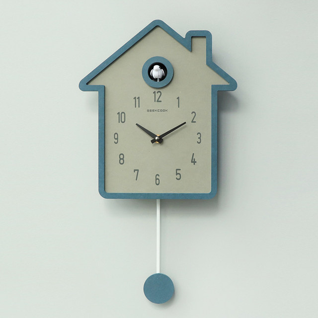 Cuckoo wall clock children's cartoon living room creative cute bird ...