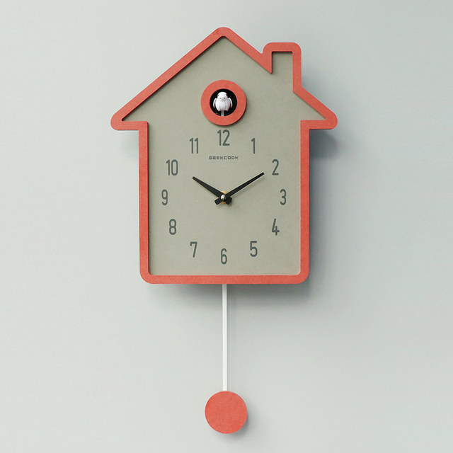 Cuckoo wall clock children's cartoon living room creative cute bird ...