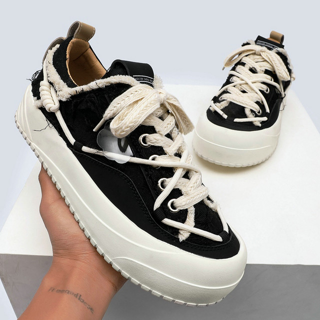 Bread shoes, men's shoes, niche sneakers, thick soles, casual, original ...