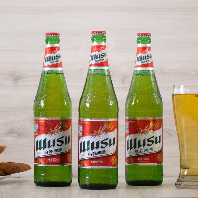 Wusu beer 620ml*12 bottles of Xinjiang red Wusu highly potent beer full box Jiangsu, Zhejiang ...