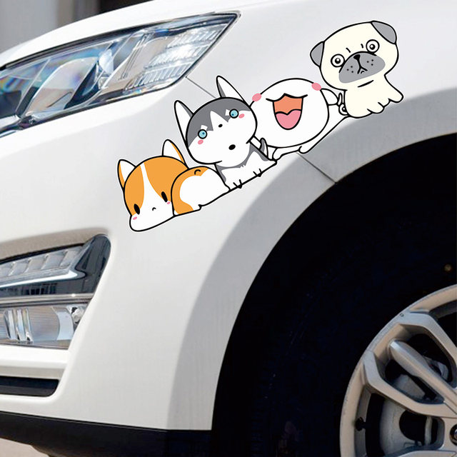 Car tail car stickers creative personality car front strip scratches ...