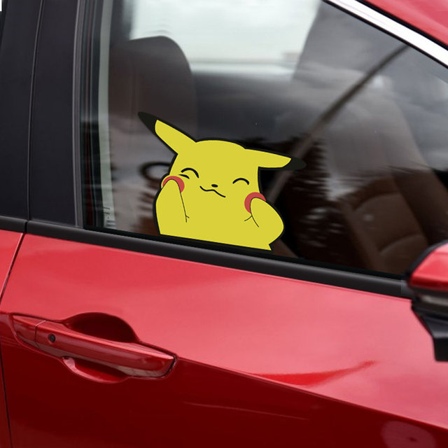 Pikachu car sticker Pikachu car window glass sticker triangle window ...