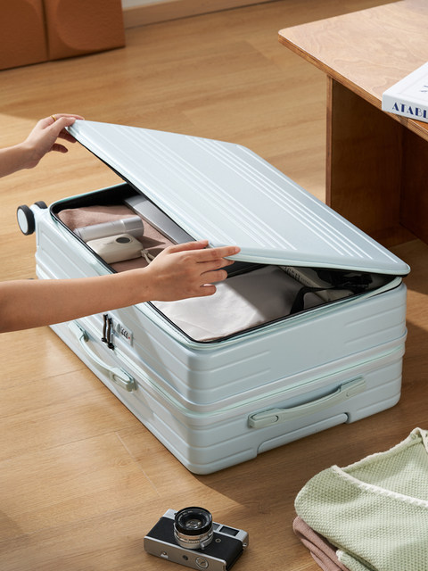 The front side open luggage women's integrated large deep warehouse ...