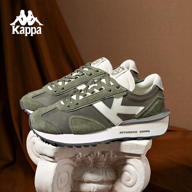 Kappa Kappa retro running shoes for women 2024 new thick-soled white ...