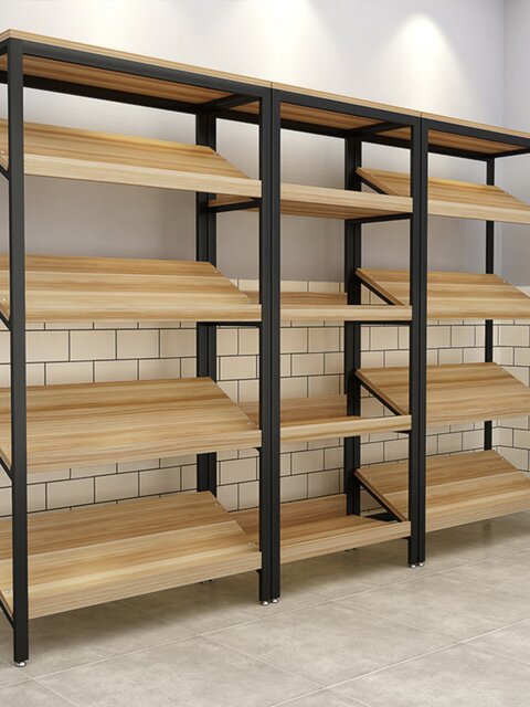 Shelf rack sample display cabinet slope display fruit island cabinet ...