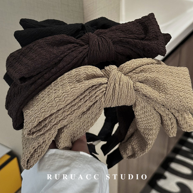 RURU jewelry niche design multi-layer bow headband to increase the top ...