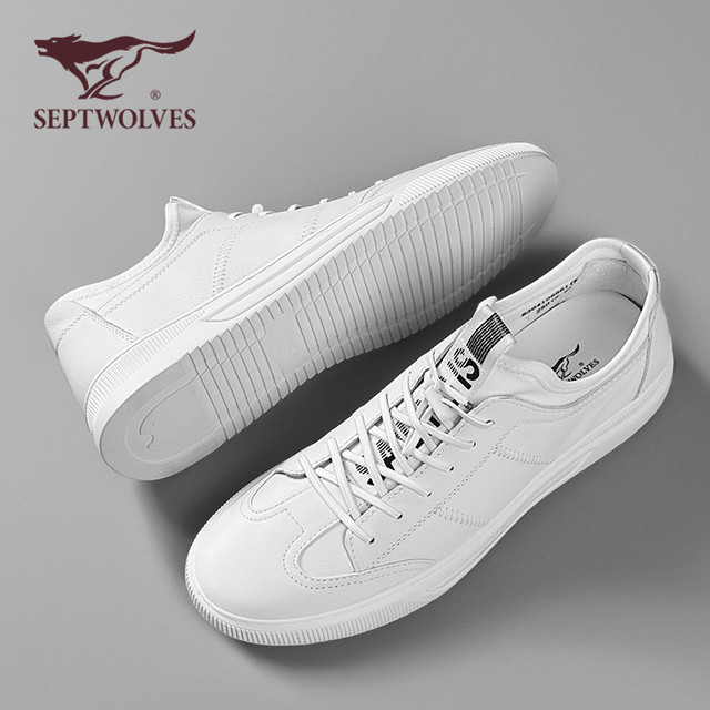 Septwolves men's shoes 2024 new winter white shoes men's trendy genuine ...
