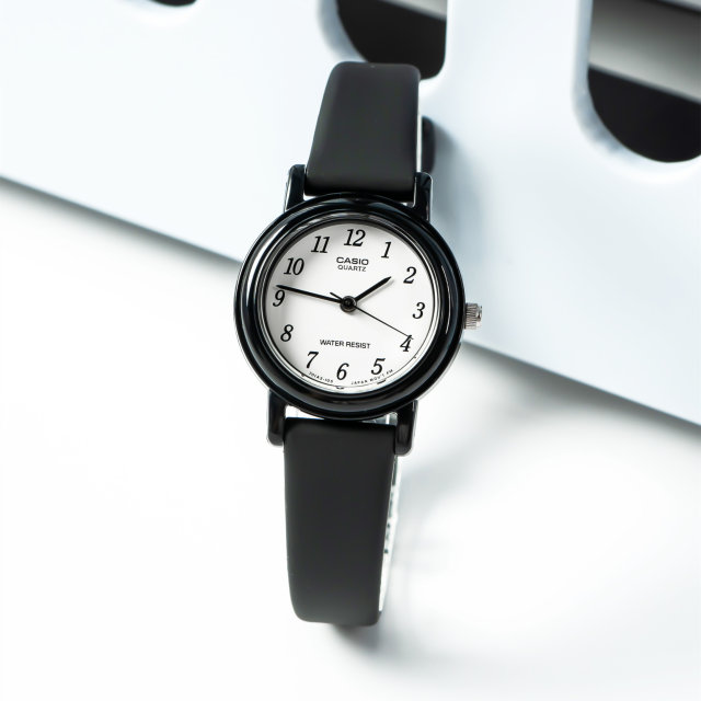 Casio CASIO small black watch fashion student quartz simple pointer ...