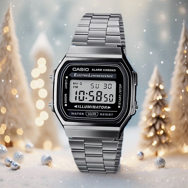 Casio reverse display CASIO waterproof fashion trend retro square ...